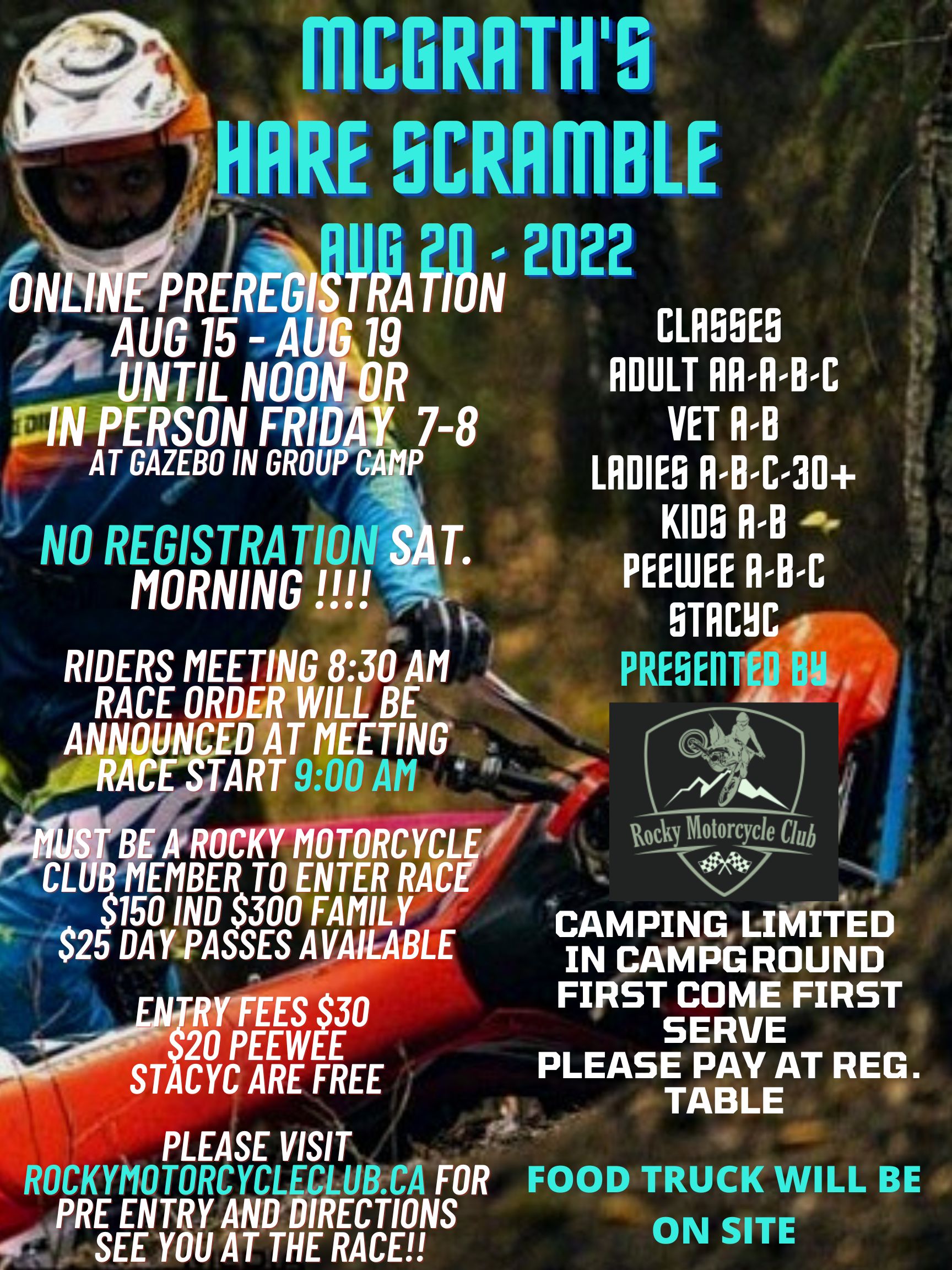 Rocky Motorcycle Club - Off-Road Racing Series Event List & Schedule